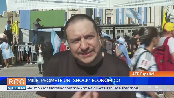 Milei promete un “shock” económico al asumir la presidencia de Argentina
